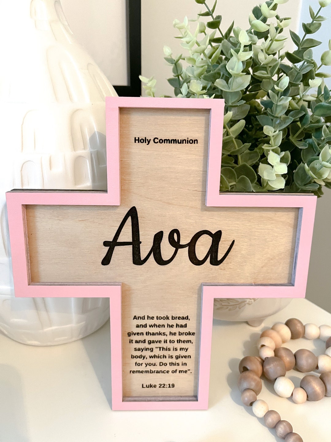 Holy Communion Cross Personally Engraved Cross for Communion Gift God ...