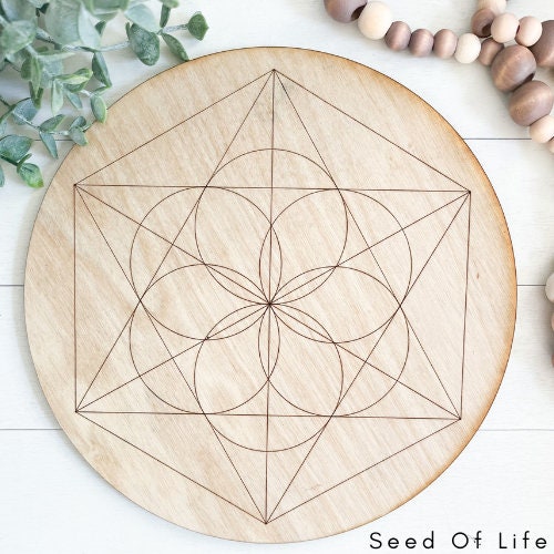 Crystal Grid Boards Sacred Geometry Wooden Crystal Grid - Etsy