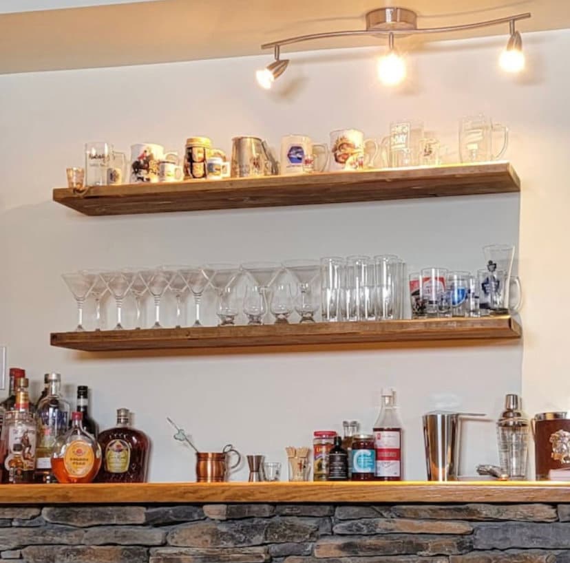 Rustic Floating Shelf Hand Crafted Solid Wood Shelf Custom | Etsy