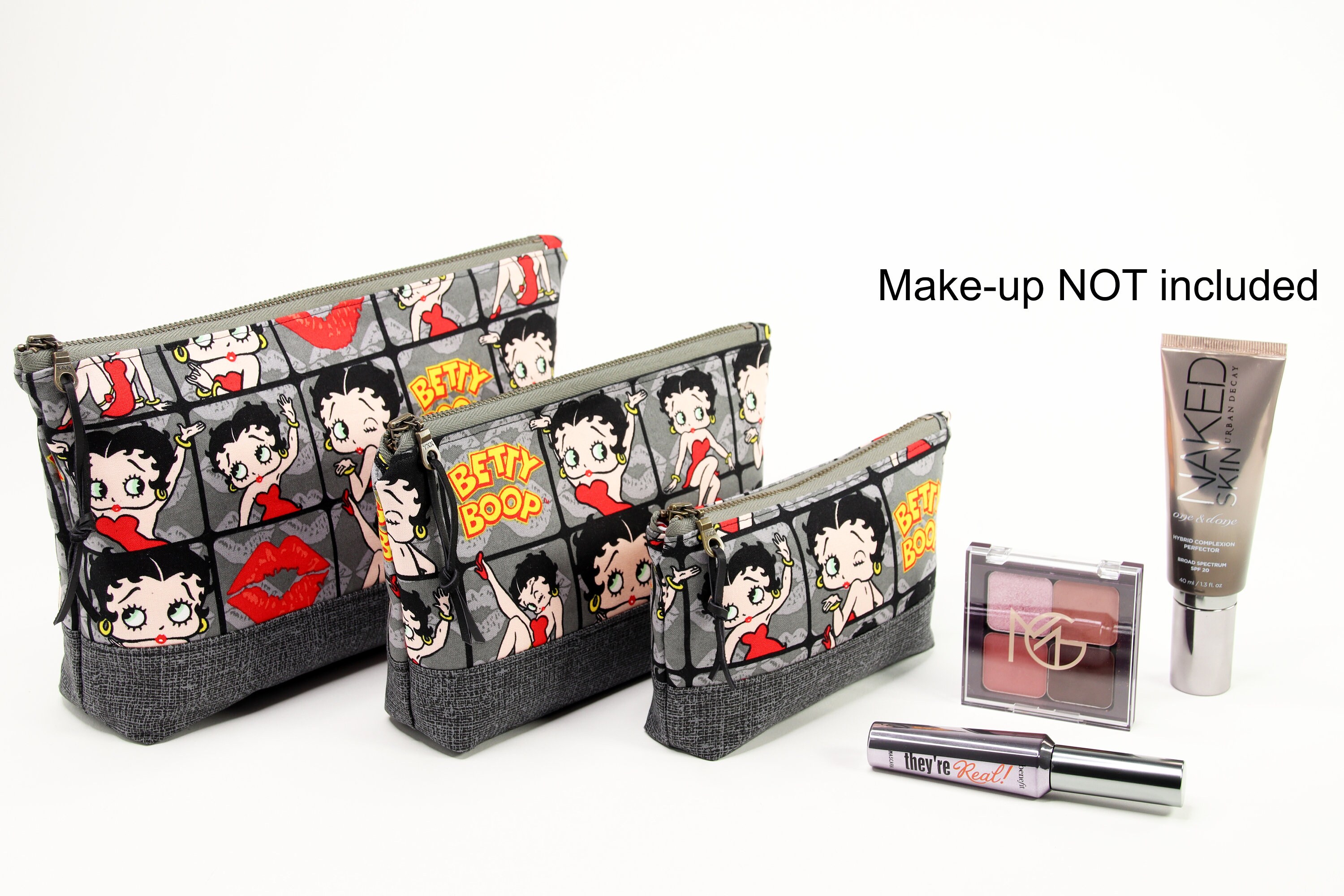 Handmade Betty Boop Zippered Pouch – Cotton Cosmetic Bag - Etsy