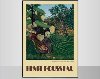 HENRI ROUSSEAU POSTER 1957 | Etsy