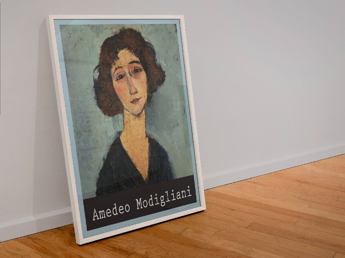 AMEDEO MODIGLIANI POSTER,Modigliani exposition Print, Amedeo Modigliani ...