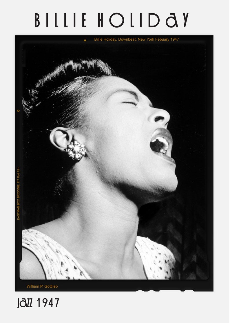 BILLIE HOLIDAY JAZZ 1947,billie Holiday Print,music Poster,vintage Jazz ...