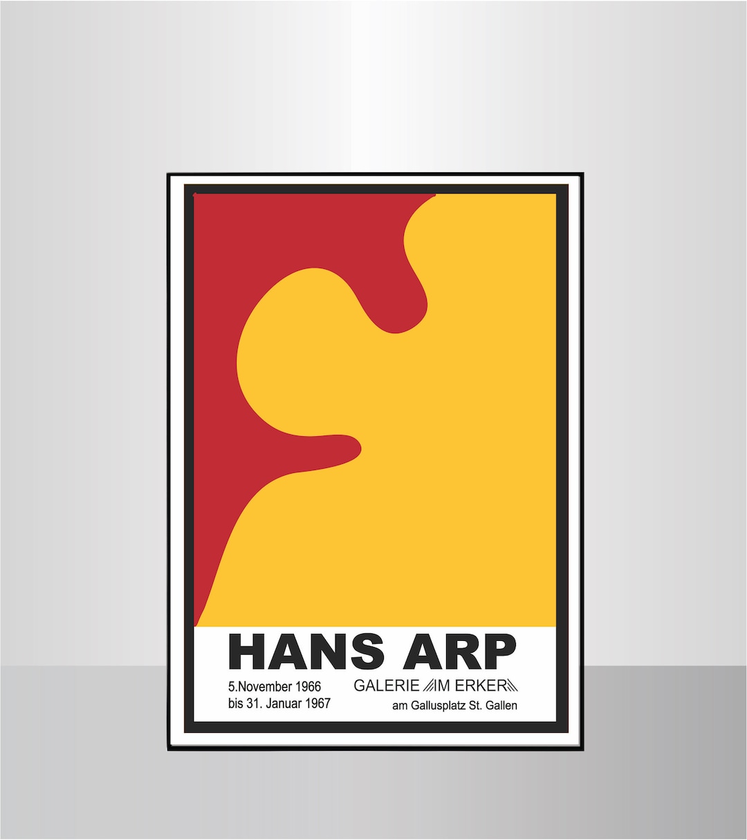 HANS ARP POSTER 1966,arp Exhibition Poster,modern Art Poster,abstract ...