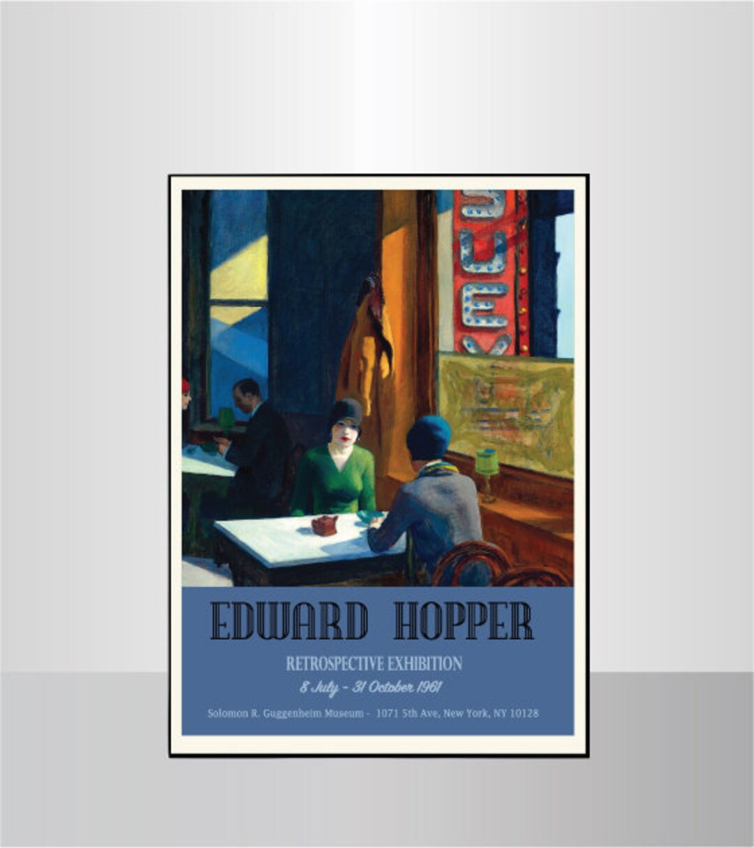 EDWARD HOPPER POSTER 1961,hopper Poster,american Artist,vintage Poster ...