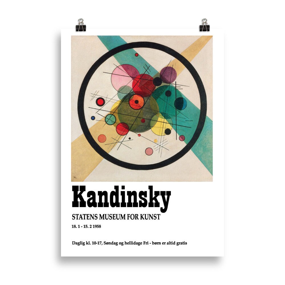 WASSILY KANDINSKY POSTER 1958,kandinsky Poster,art Exhibition Poster ...