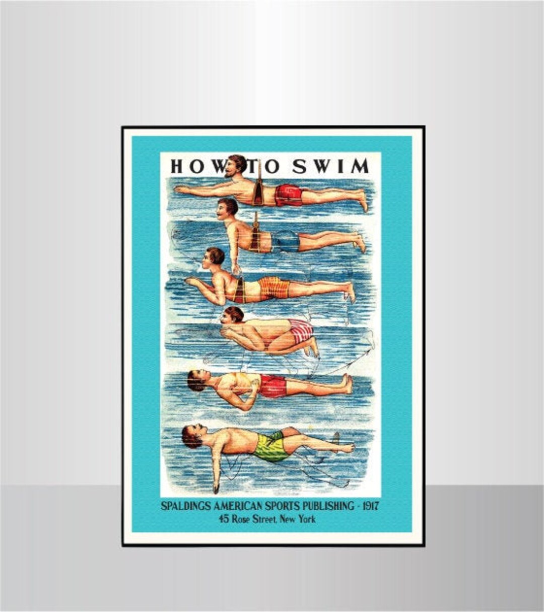 HOW TO Swim,sports Poster,swimming Poster,gallery Poster,vintage Poster,fine Art Poster - Etsy ...