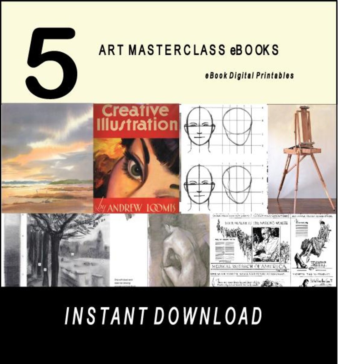 5 HOW TO DRAW Ebooks,how to Draw-drawing Art-vintage Art Books pencil ...