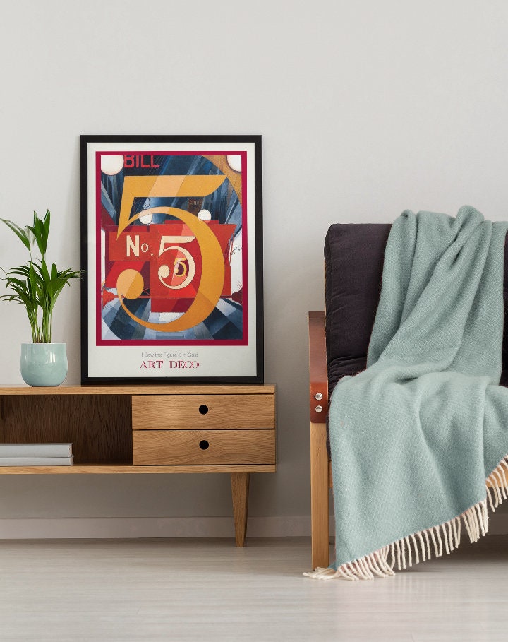 Figure 5 ART DECO Posternumbers Posterart Deco - Etsy