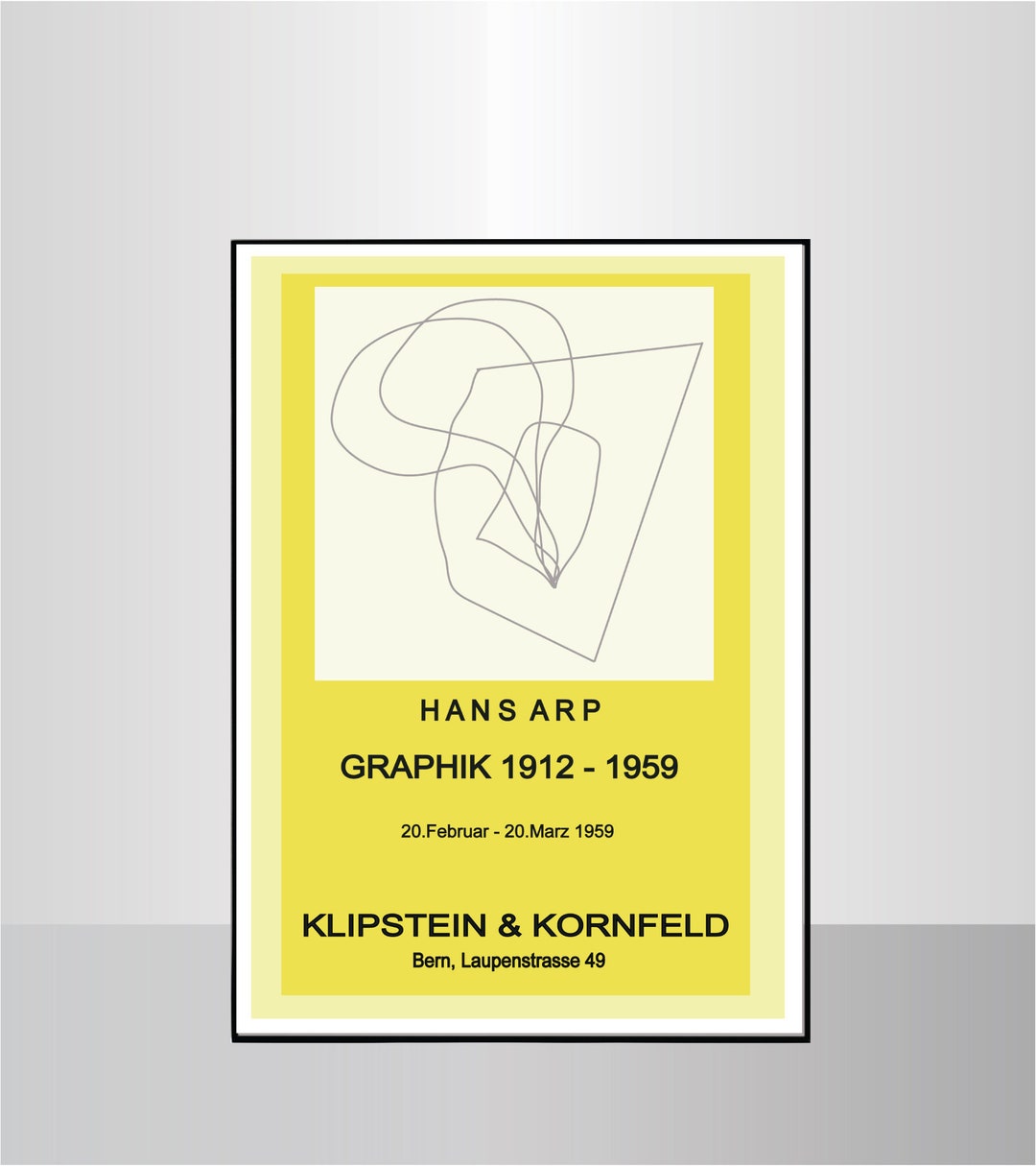 HANS ARP POSTER 1959,modern Art Poster,mid Century Modern Poster ...