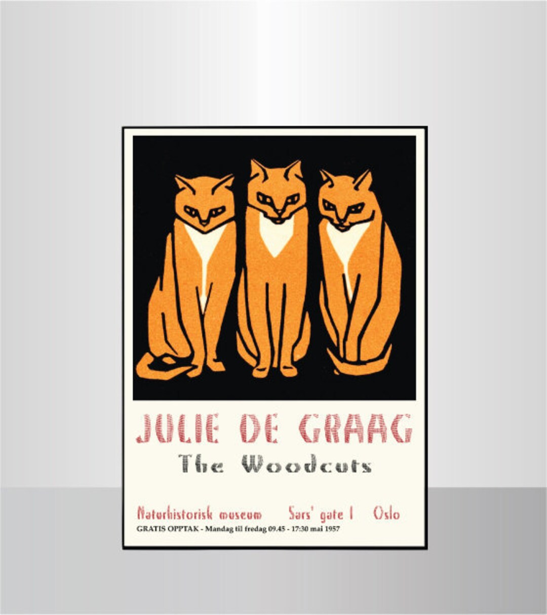 JULIE DE GRAGG 1965,cat Poster,fine Art Poster,gallery Poster ...