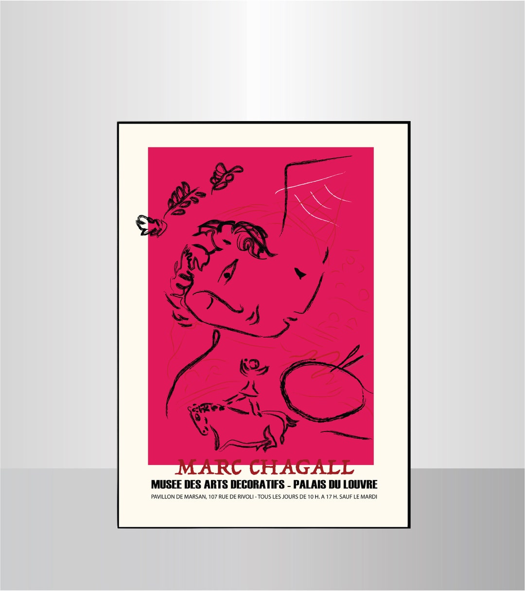 MARC CHAGALL POSTER 1959,chagall Poster,romantic Poster,marc Chagall ...