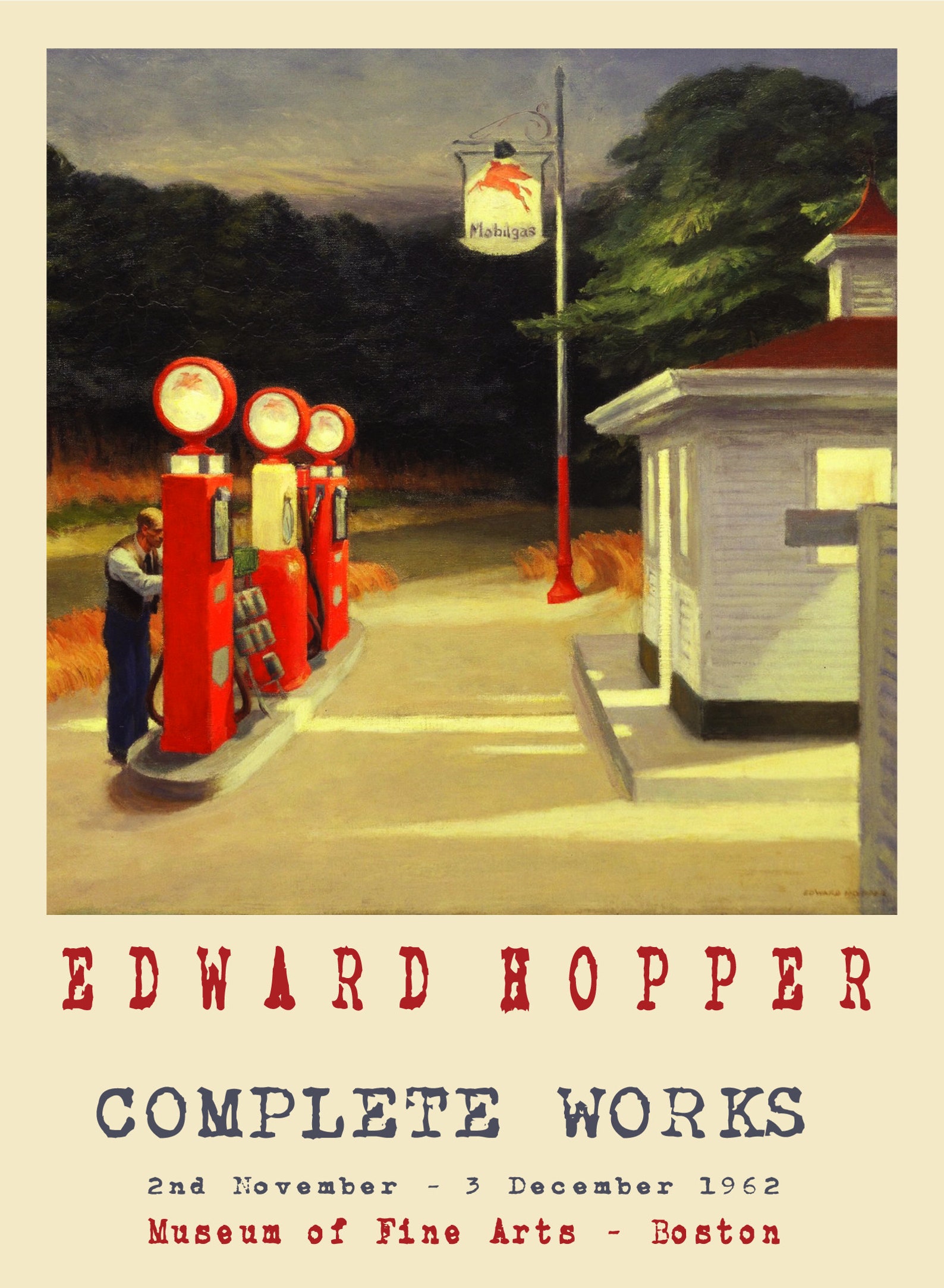 EDWARD HOPPER POSTER 1962,hopper Poster,streetscape Art,gas Station Art ...