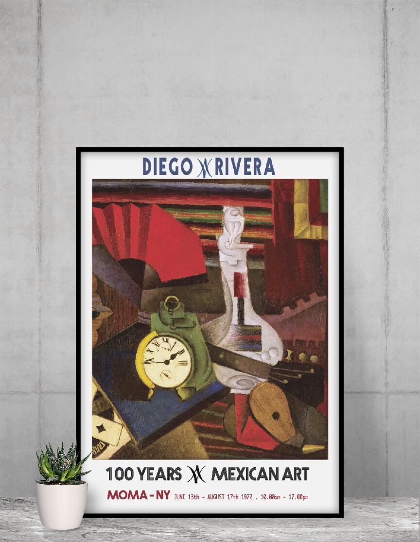 DIEGO RIVERA POSTER 1972,rivera Poster,gallery Poster,fine Art Poster ...