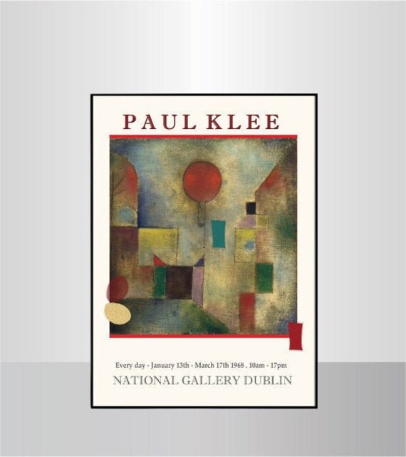PAUL KLEE POSTER 1968paul Klee Posterpaul Klee Art | Etsy