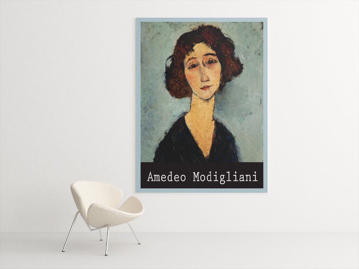 AMEDEO MODIGLIANI POSTER,Modigliani exposition Print, Amedeo Modigliani ...
