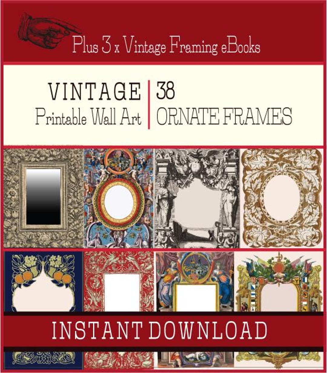 ORNATE Frames-high Resolution Digital Images-classical Art-vintage ...