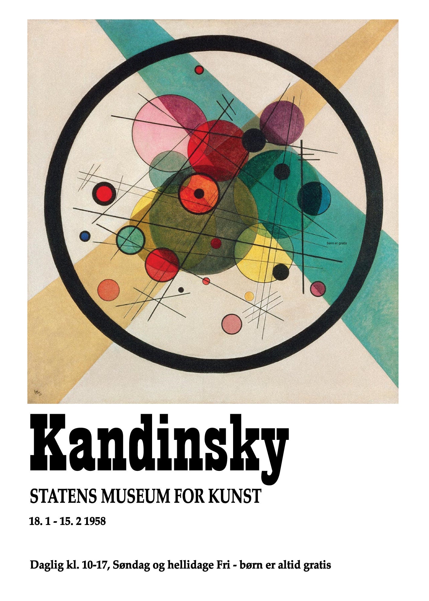 WASSILY KANDINSKY POSTER 1958,kandinsky Poster,art Exhibition Poster ...
