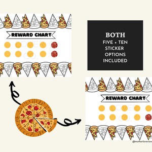 Pizza Behavior Rewards Printable Sticker Chart Instant Download - Etsy