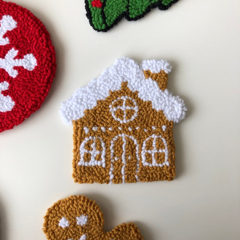 Handmade Christmas Coffee Coaster Tufted Mini Mug Rug - Etsy