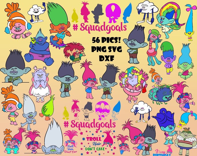 Trolls Poppy SVG Bundle, Trolls Svg, Troll Svg, Poppy Svg, Trolls ...