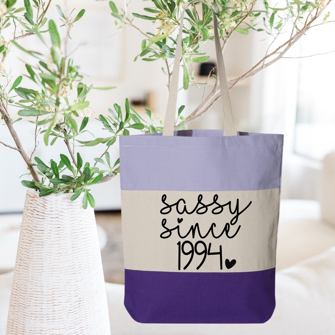 Custom Birthday Tote Bag | Sassy Since 1994 Tote Bag | 30th Birthday ...