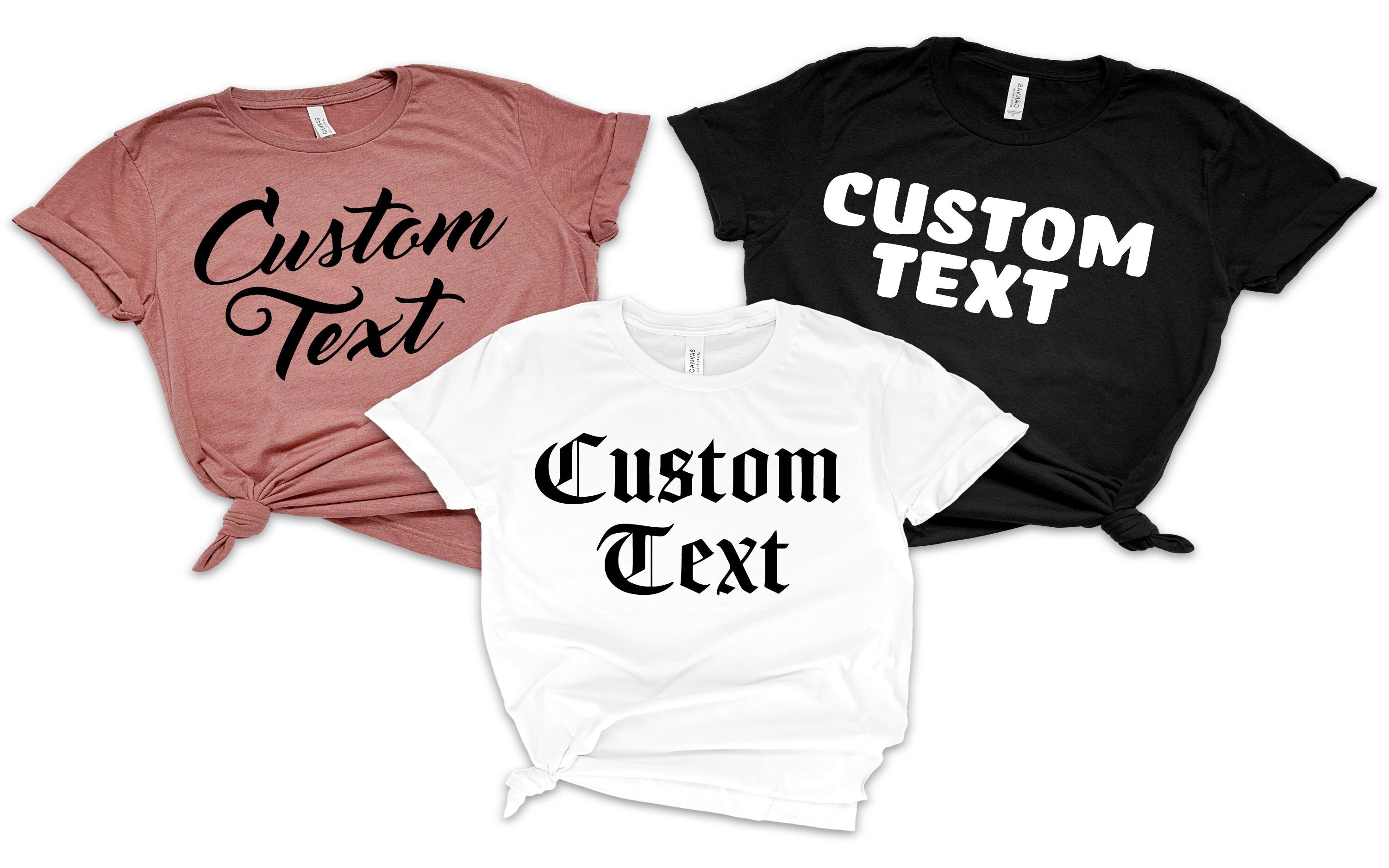 Custom Text T-shirt Custom Shirt Personalized Tee Small - Etsy