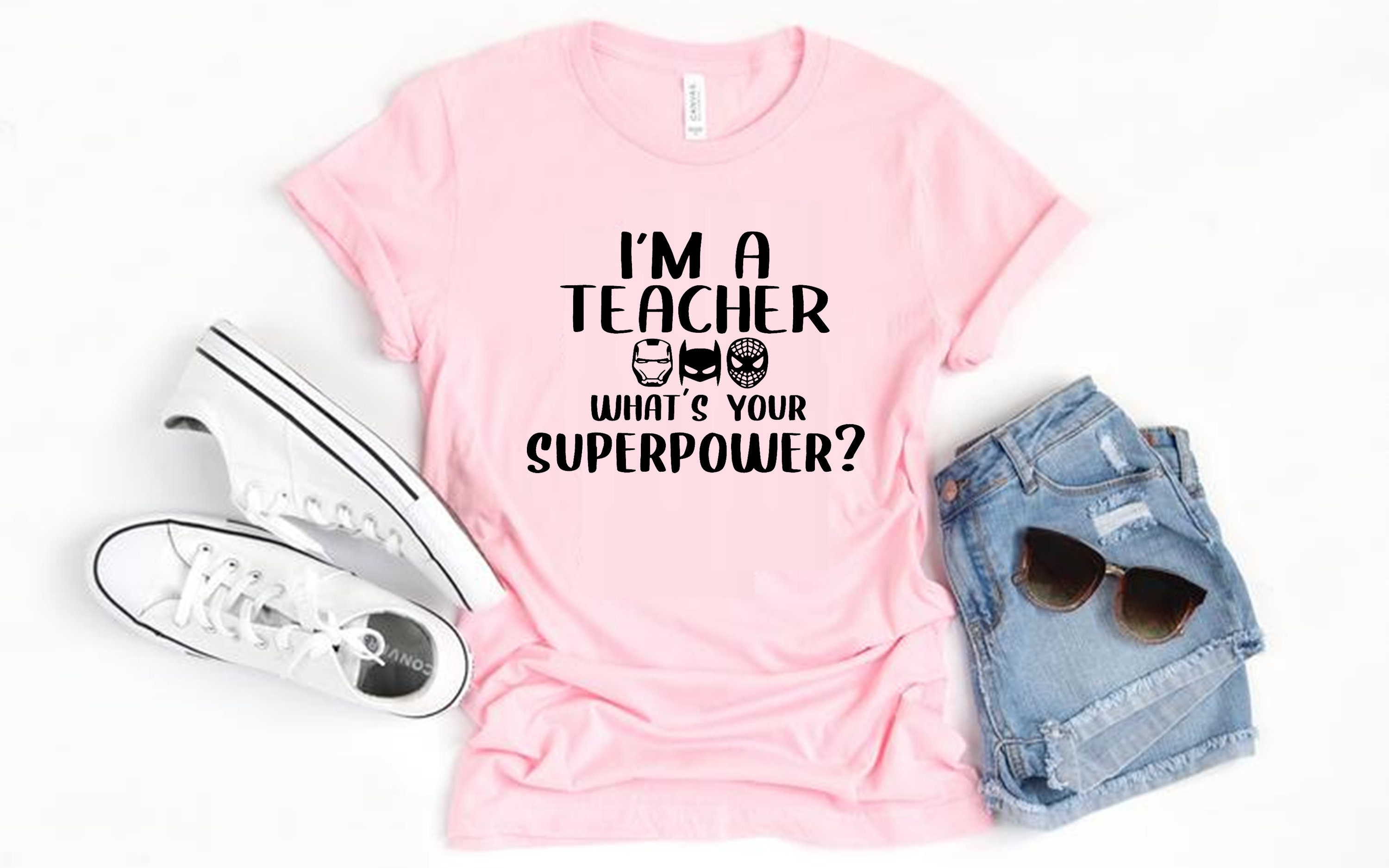I'm a Teacher Shirt What's Your Superpower Shirt - Etsy