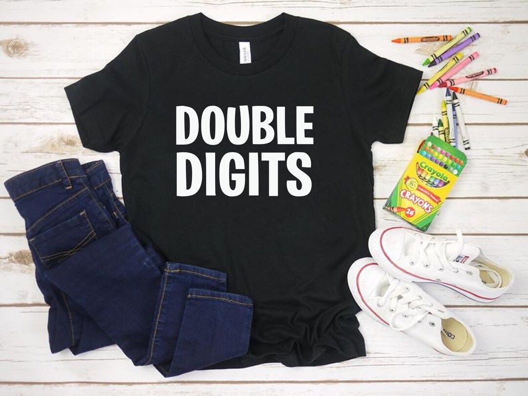 Double Digits Birthday T-shirt: 10th Birthday Gift - Etsy