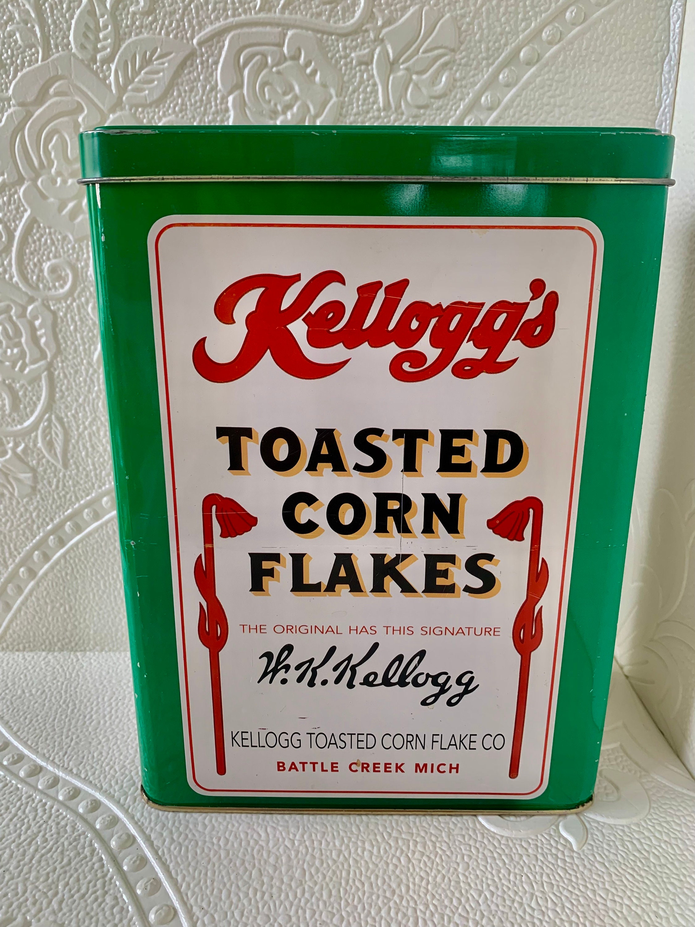 Kelloggs Corn Flakes Retro Vintage Storage Tin Jar Box - Etsy