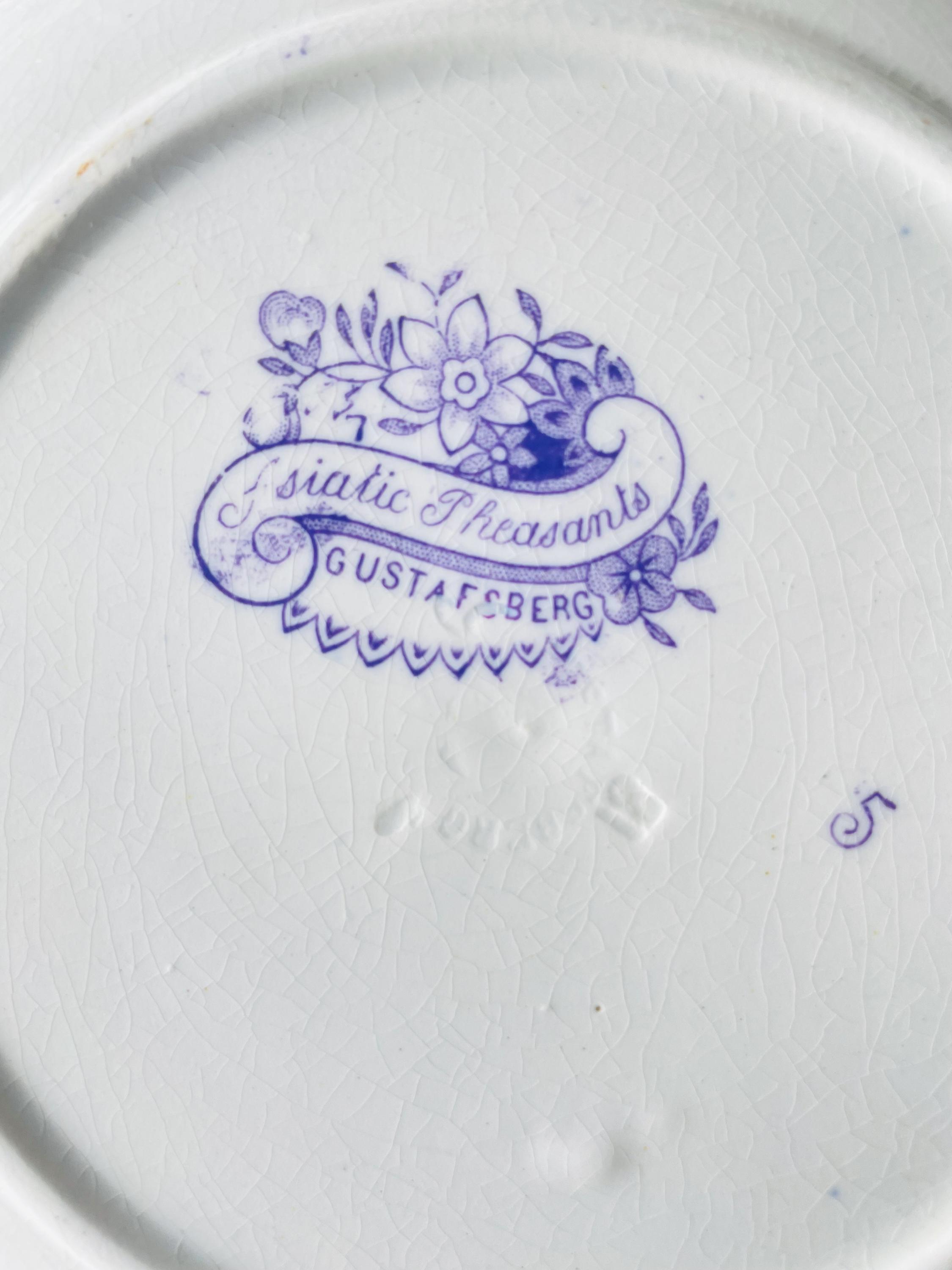 Vintage Porcelain Deep Plate GUSTAVSBERG / Porcelain Collectible Plate ...