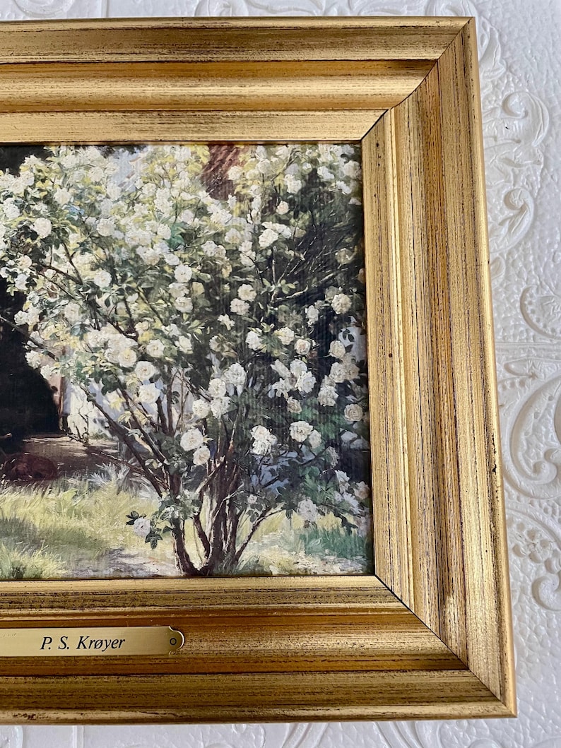 Vintage P.S. Kroyer Oil Painting Reproduction/ Gold Frame/ a Woman With ...