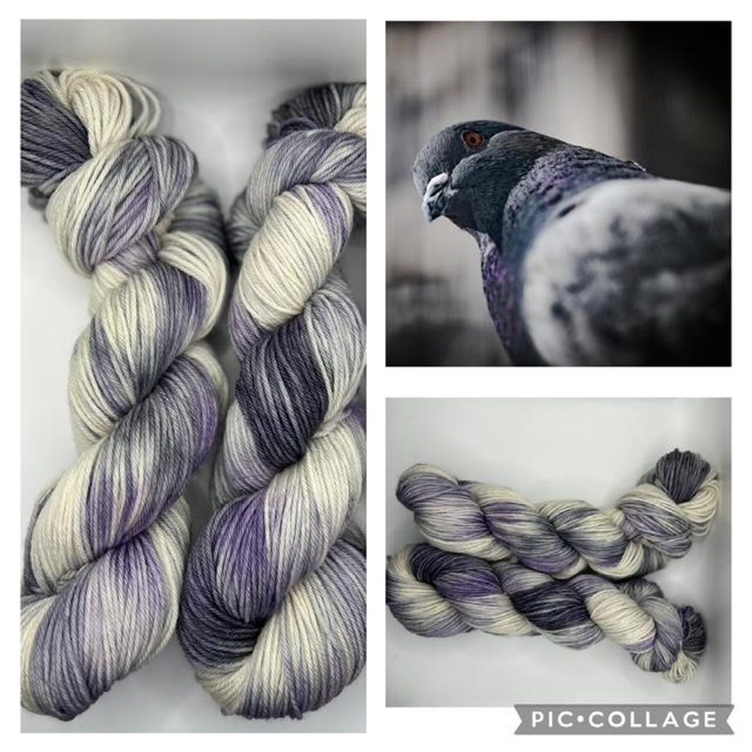 Pretty Pigeon, Hand-dyed Superwash Merino Wool Yarn: Fingering/dk ...