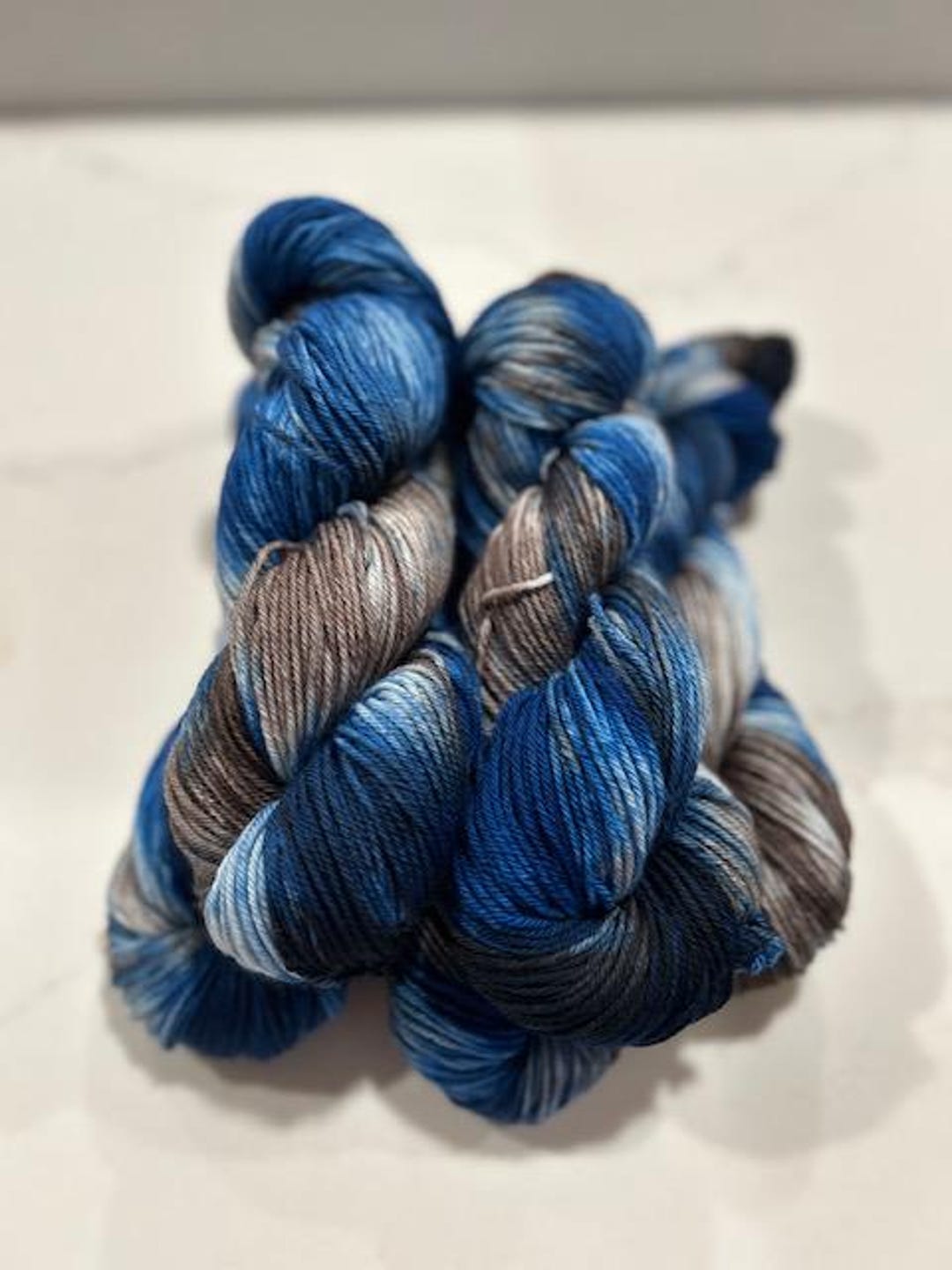 Galaxy, Hand Dyed Superwash Merino Wool Yarn: Blue & Brown - Etsy