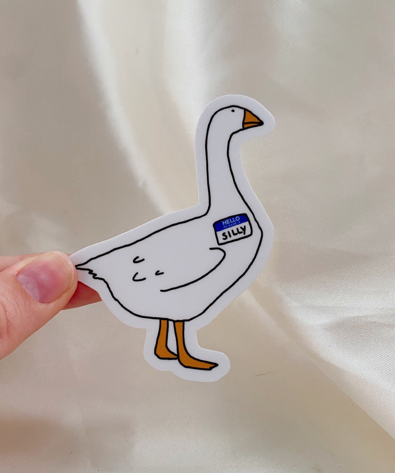 Silly Goose Matte Vinyl Sticker - Etsy