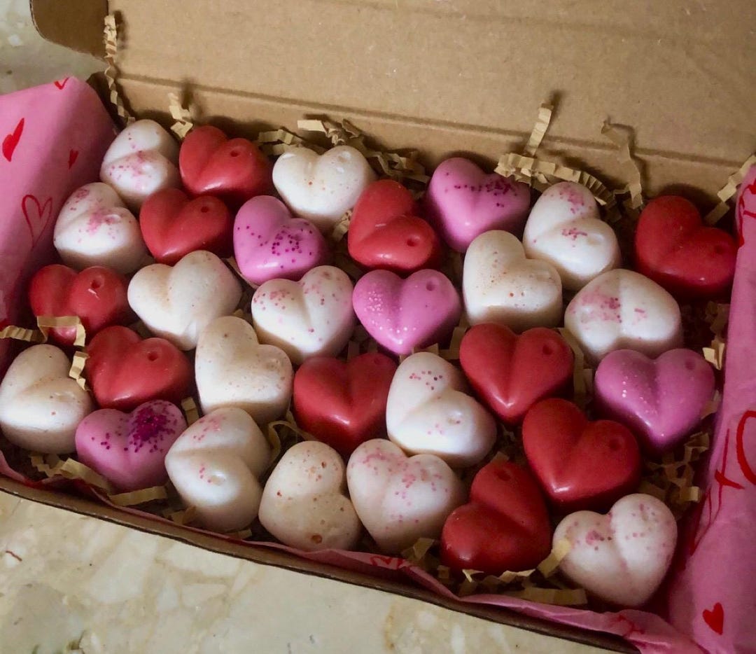 Handcrafted Luxury Heart Wax Melt Set, Natural Soy Wax, Valentines Day ...