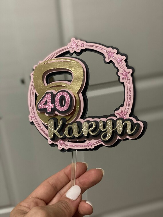 Cake Topper/ Fitness Cake Topper / Crossfit Cake Topper | Etsy