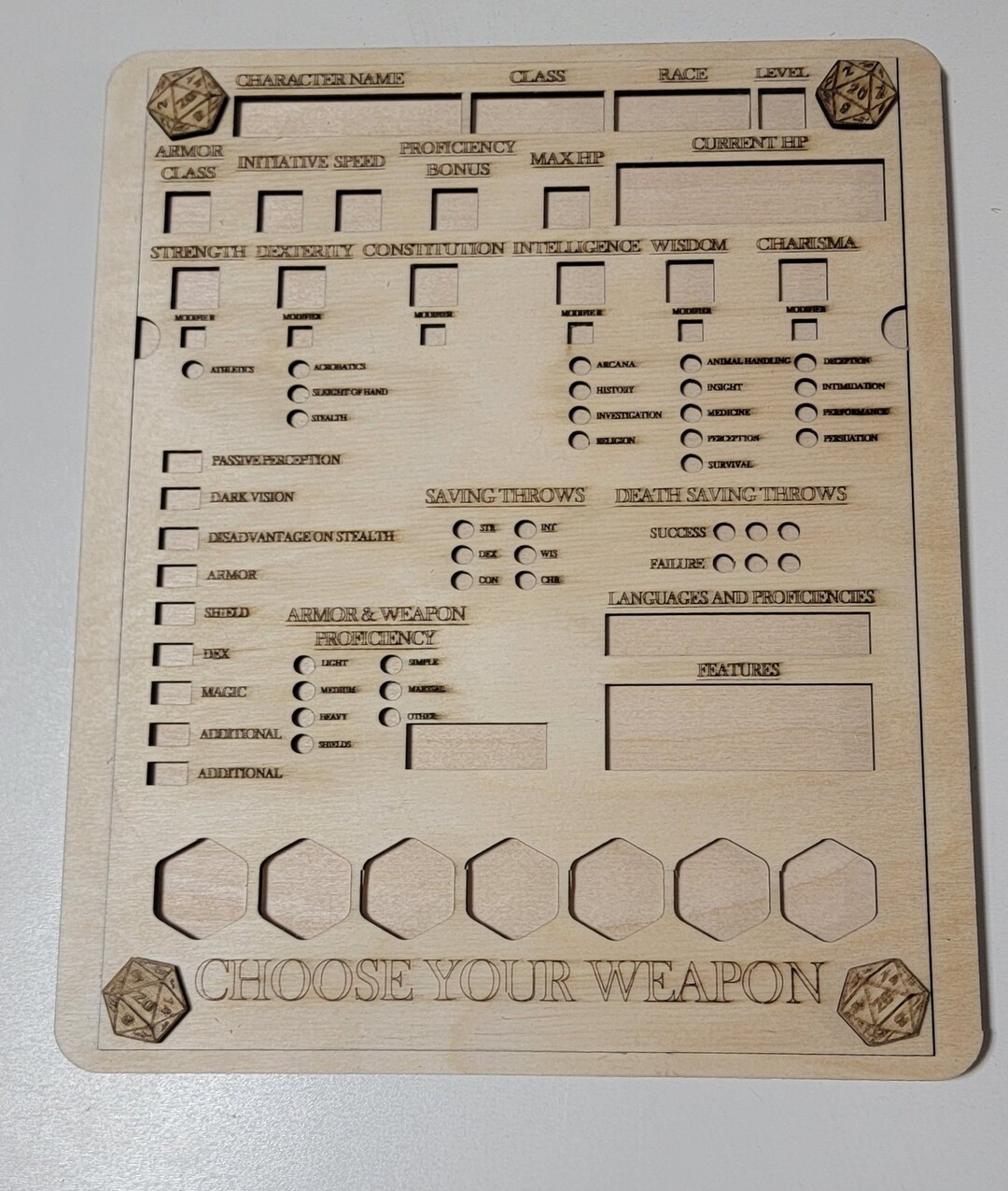 Dnd Character Sheet Cover - Etsy