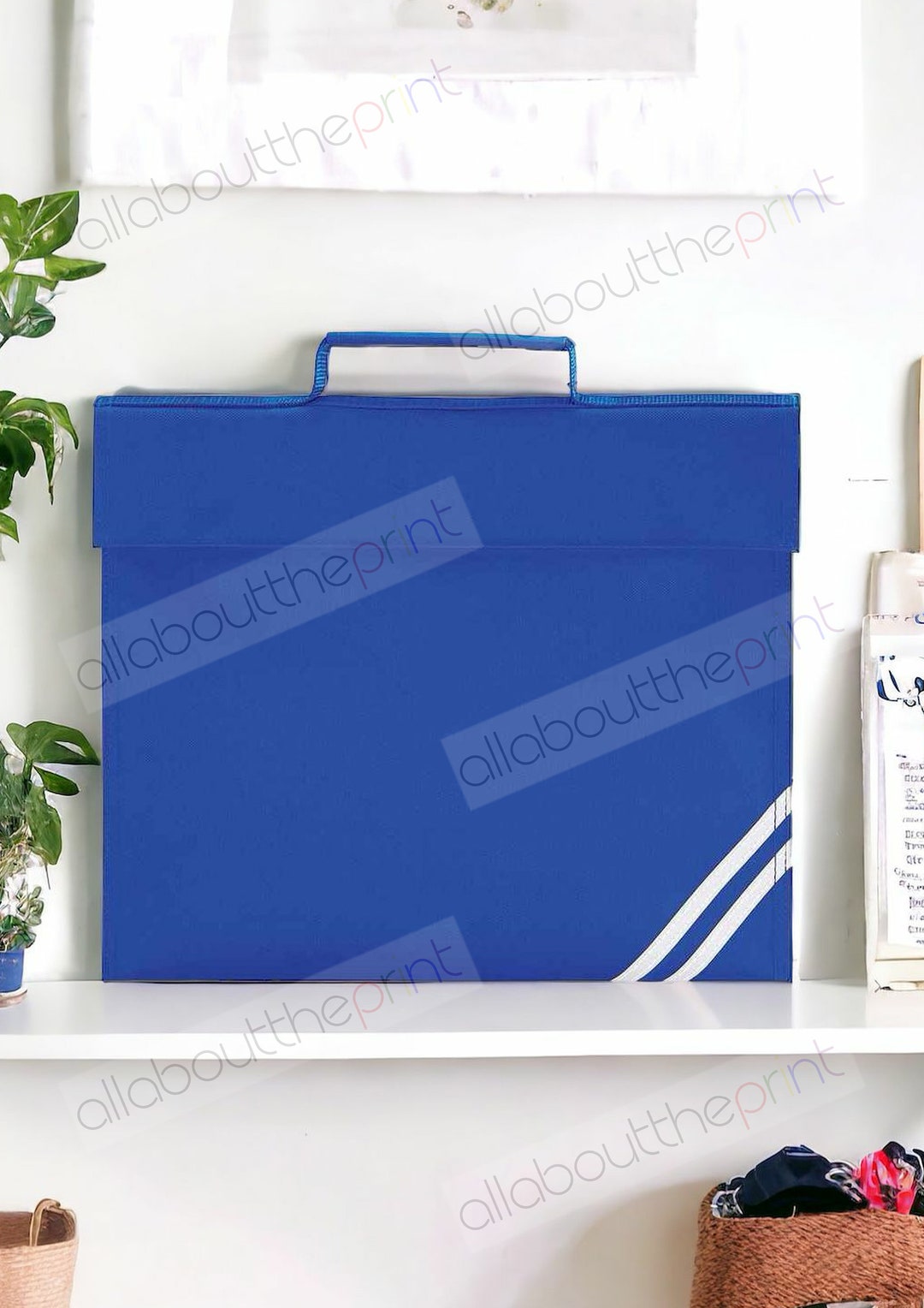 Blue School Book Bag Mockup Folder Document Holder Primary School ...
