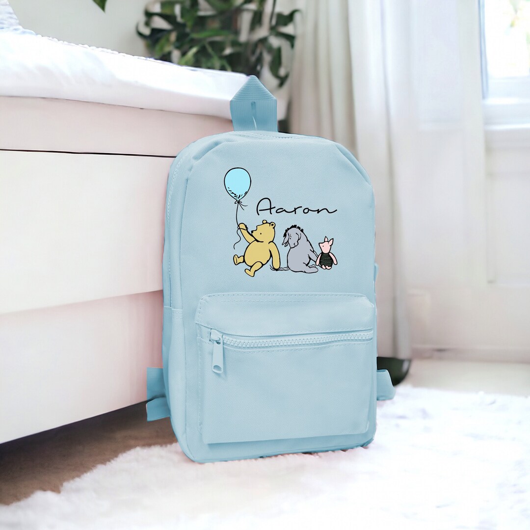 Personalised Classic Winnie the Pooh Back Pack Rucksake Back to School ...