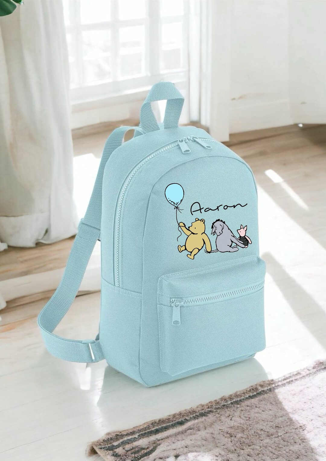 Personalised Classic Winnie the Pooh Back Pack Rucksake Back to School ...
