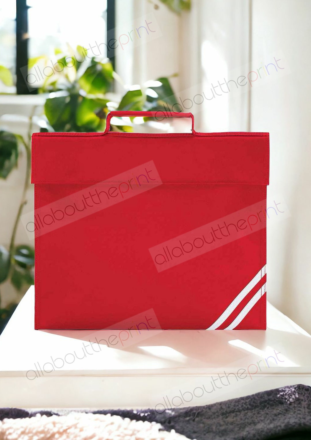 Red School Book Bag Mockup | Folder Document Holder Primary School ...