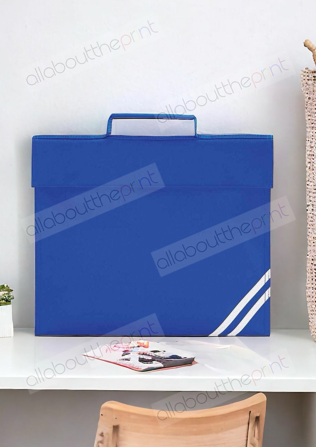 Blue School Book Bag Mockup Folder Document Holder Primary School ...