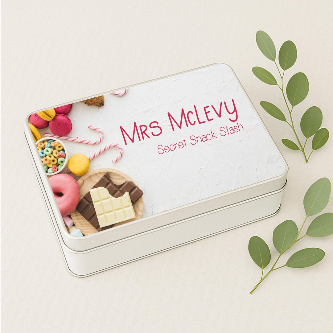 Personalised Teachers Secret Snack Stash Tin | Teacher Gift | Teacher ...