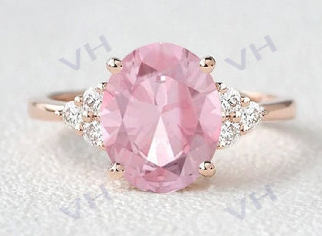 2.8ct Pink Morganite Engagement Ring Unique Pink Morganite Promise Ring ...