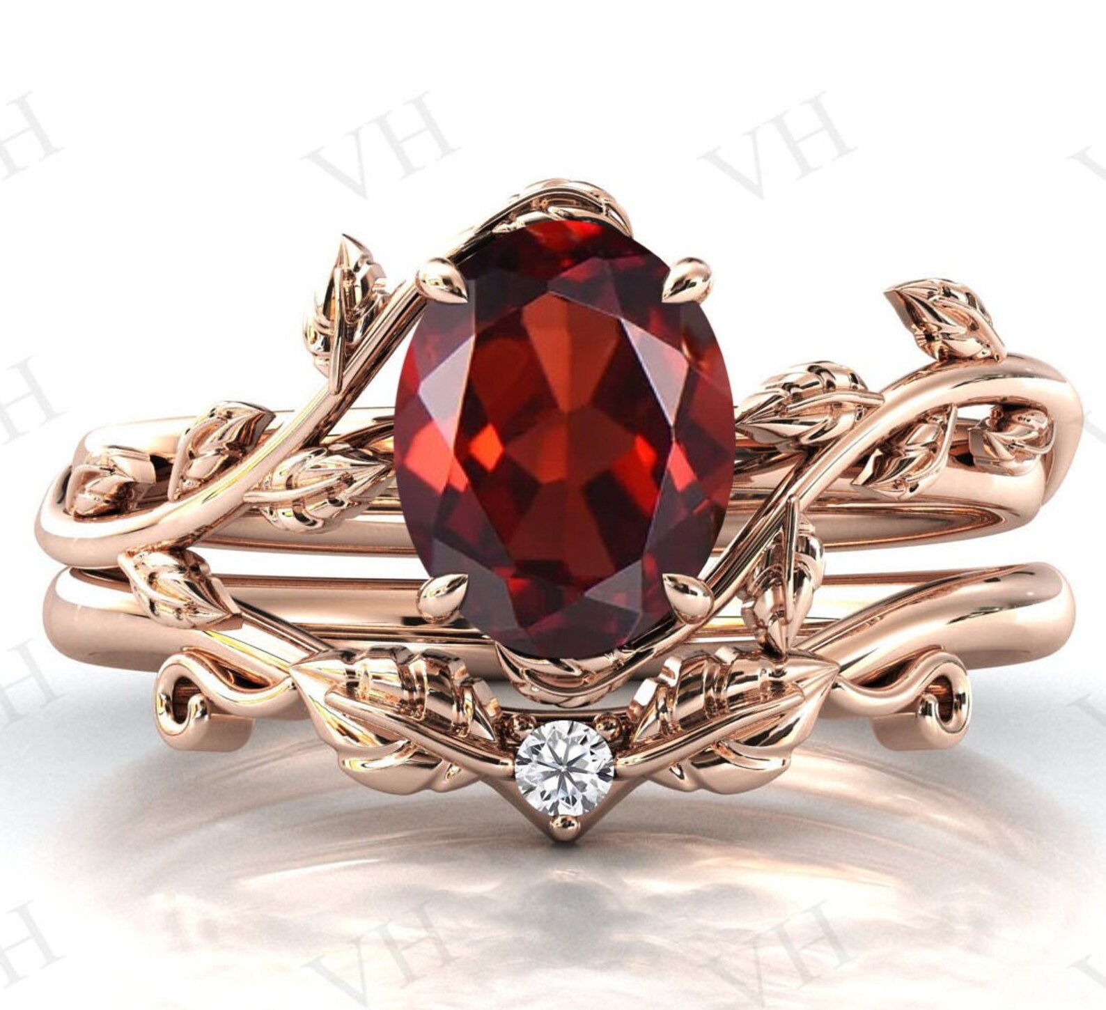 Vintage Garnet Engagement Rings
