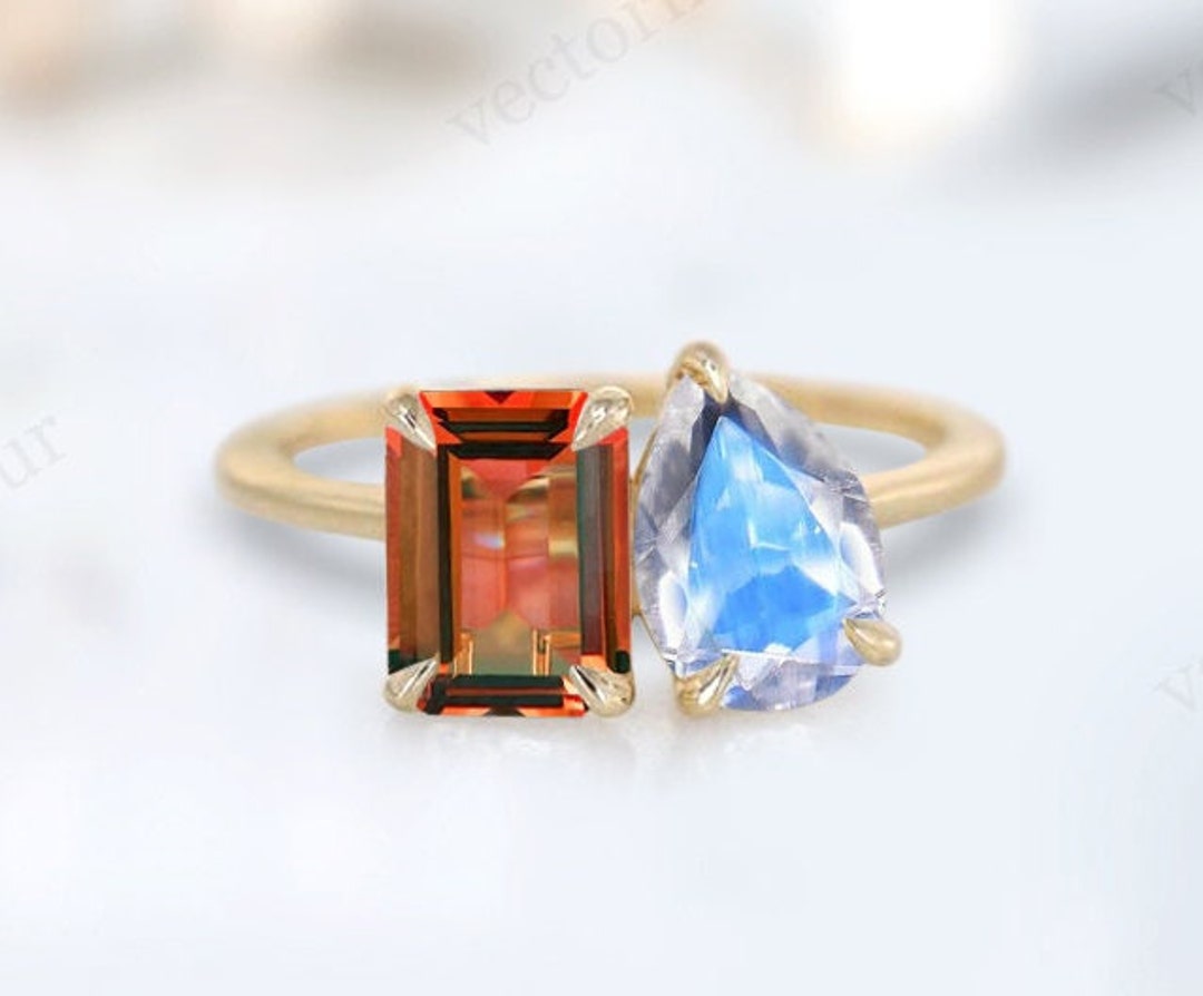 Emerald Cut Zultanite Engagement Ring for Women Unique Multi - Etsy