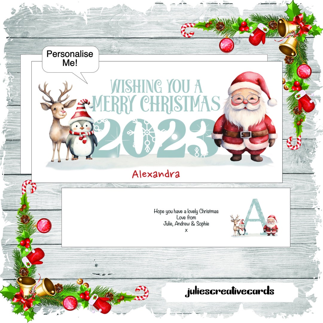 Cute Personalised Money Wallet for Christmas 2023 With Santa - Etsy UK