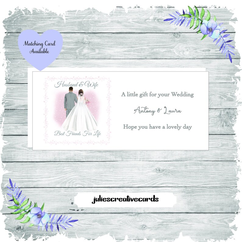 Personalised Wedding Money Wallet for the Bride & Groom | Etsy