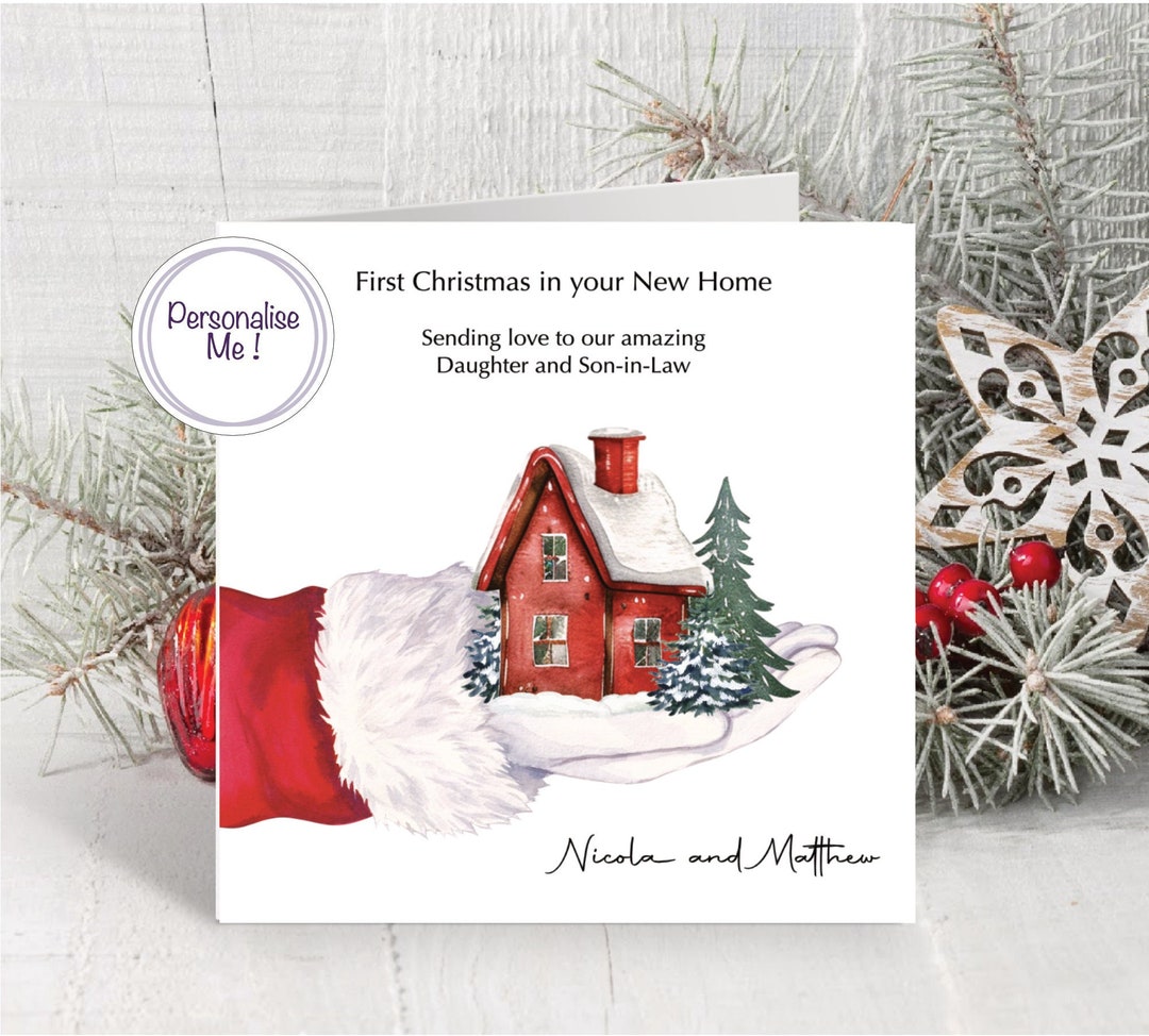 Personalised First Christmas in Your New Home Card for Daughter and Son ...